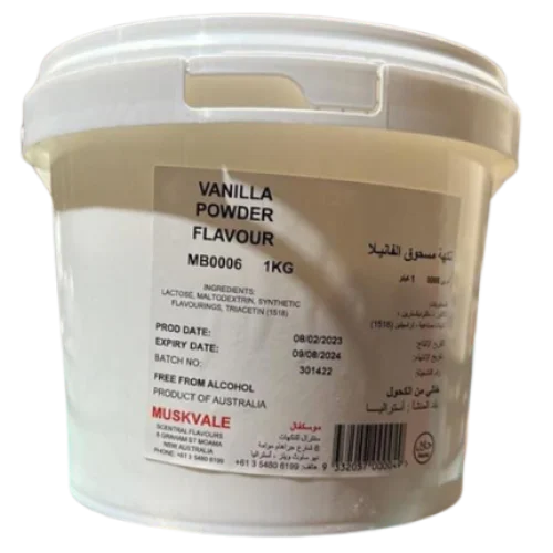Muskvale vanilla powder flavour for bakery 1kg